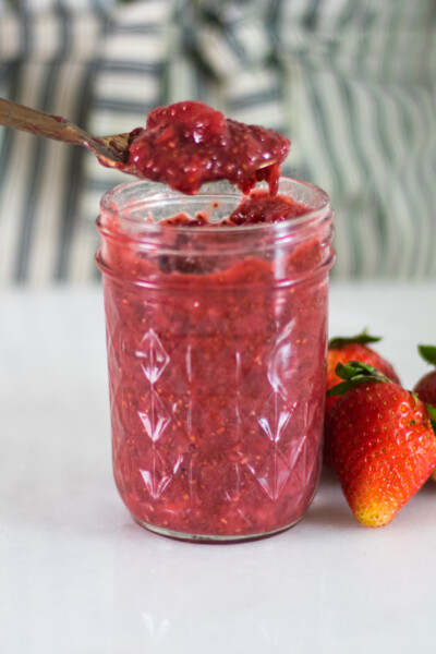 Healthy Strawberry Jam with Real Fruit - Our Oily House