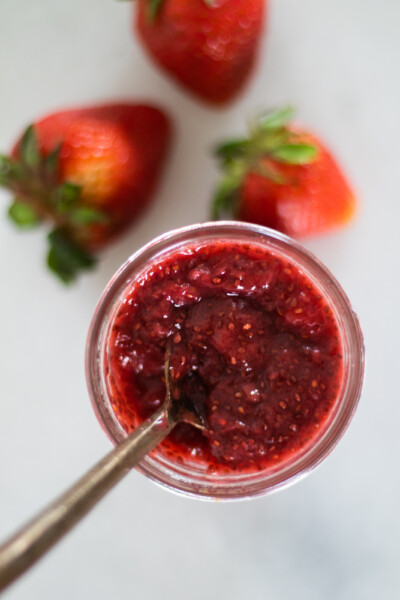 Healthy Strawberry Jam with Real Fruit - Our Oily House