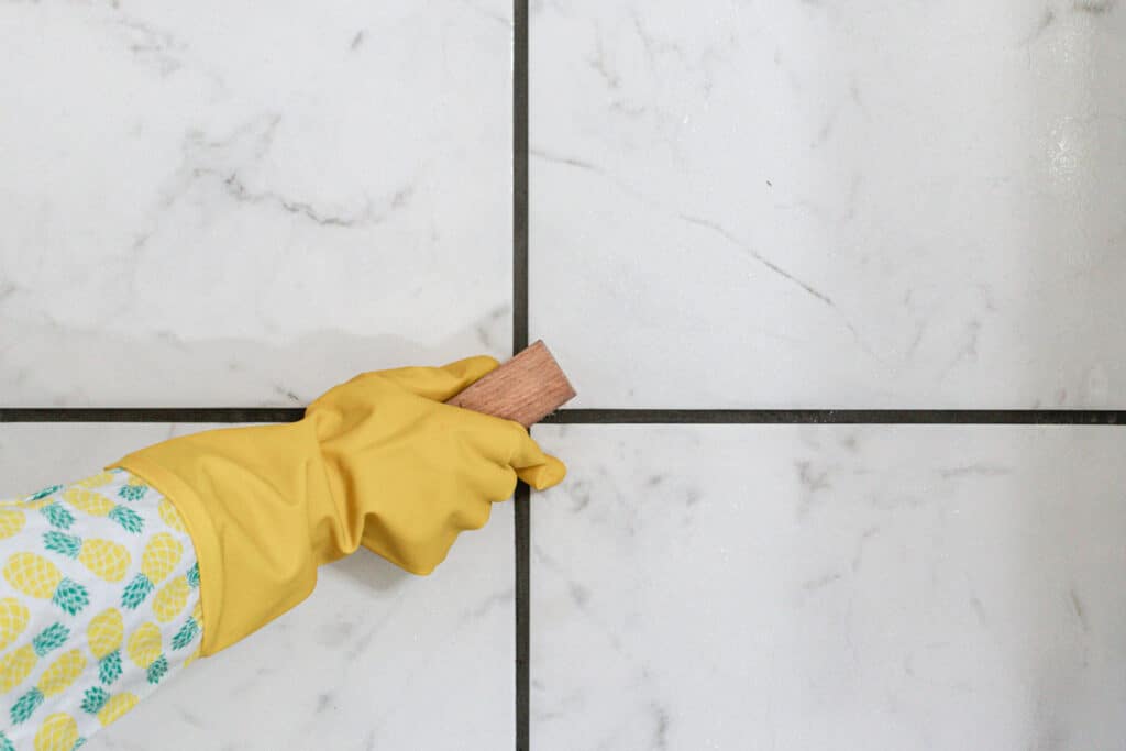 The Easiest Way to Clean Mold From Shower Grout - Our Oily House